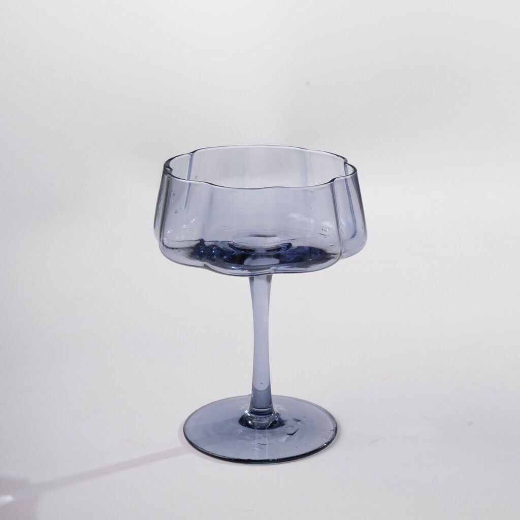 Copa de champagne Flowers Azul Set x 4 pzas. | Ortiga Casa